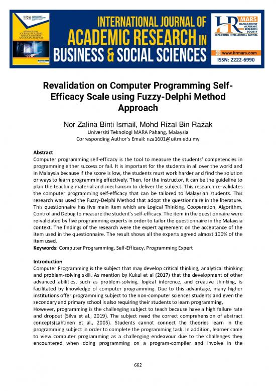 Academic Pdf 194457 Revalidation On Computer Programming Self