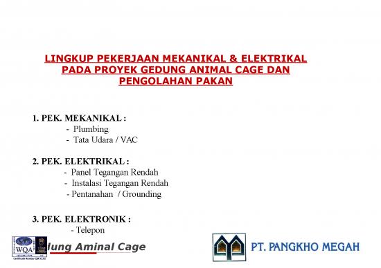 Contoh Metode Pelaksanaan Pekerjaan Mekanikal Dan Elektrikal Contoh Metode Pelaksanaan Pekerjaan Mekanikal Dan Elektrikal
