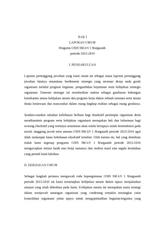 Laporan Doc 459 | Contoh Laporan Pertanggungjawaban Lpj Osis Sma