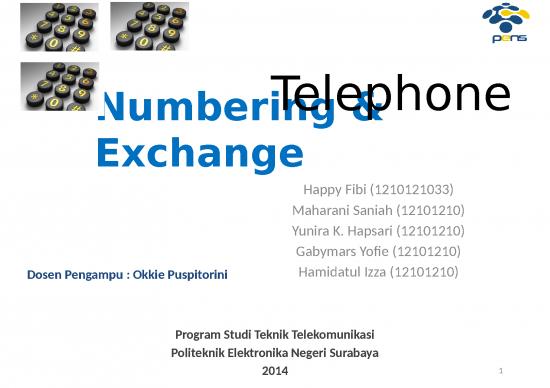 Network Ppt 2956 | Telephone Numbering And Exchange