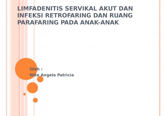 Power Point Manajemen 3260 | Limfadenitis Servikal Akut Dan Infeksi ...
