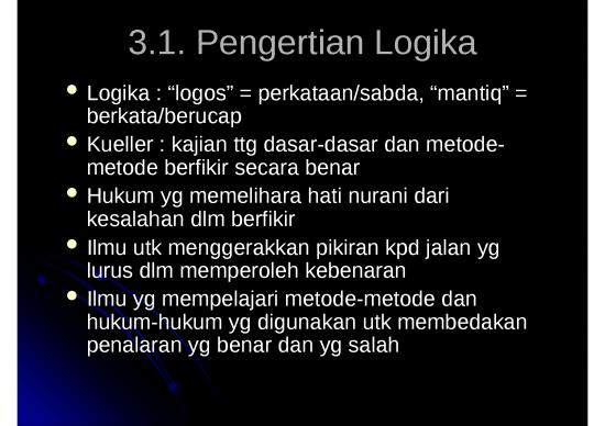 Power Point Pengertian Logika - Logos - Perkataan - Sabda - Mantiq ...