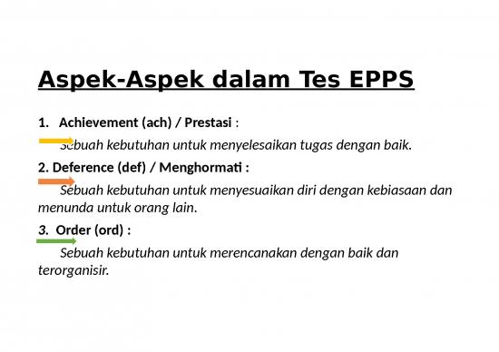 Test Kepribadian Epps - Edwards Personal Preference Schedule