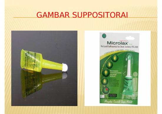 Supositoria - Sediaan Padat Dalam Berbagai Bobot Dan Bentuk Yang ...