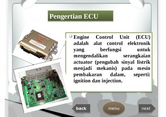 Engine Control Unit Ecu - Alat Control Elektronik Yang Berfungsi ...