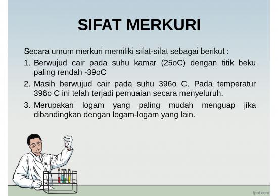 Senyawa Merkuri - Air Raksa Hg