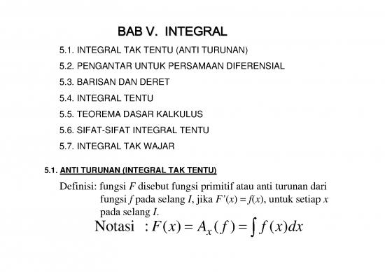 Teorema Dasar Kalkulus Id 25137 | Bab5 Integral Teorema Dasar Kalkulus Id 25137 | Bab5 Integral