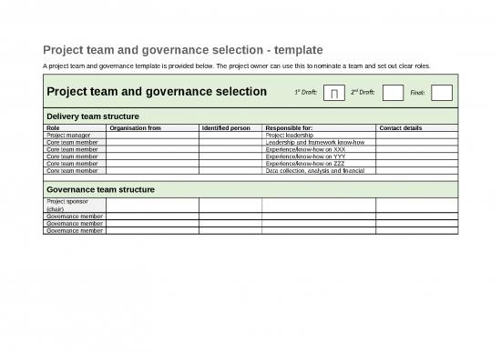 Playbook Template | Playbook Project Team And Governance Selection Template Playbook Template | Playbook Project Team And Governance Selection Template