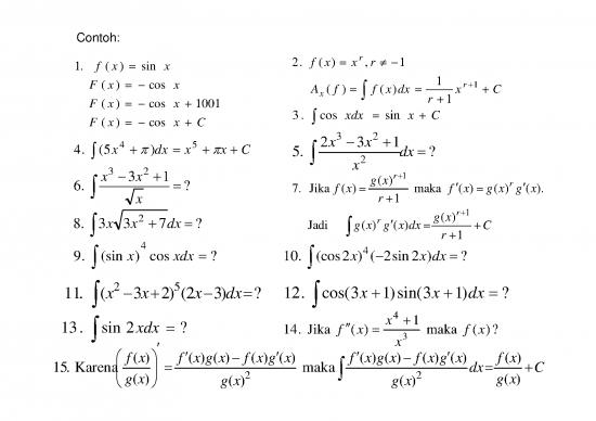 Teorema Dasar Kalkulus Id 25137 | Bab5 Integral
