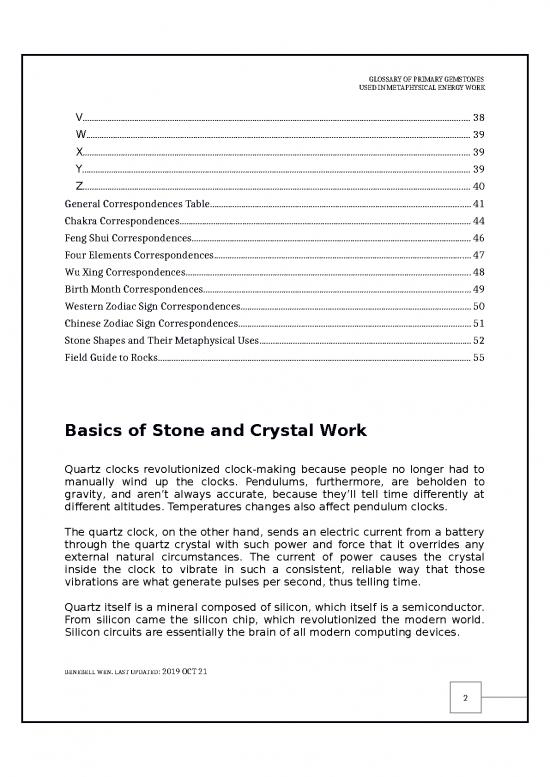Work Spreadsheet 24000 | Glossary Of Gemstone Correspondences Updated 21