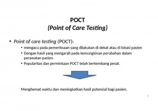 Chemistry Ppt 26267 | Penjaminan Mutu Pemeriksaan Poct