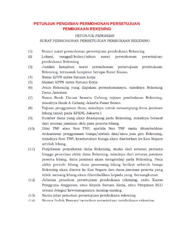 Persetujuan Pembukaan Rekening