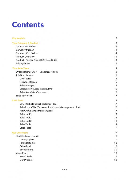 Playbook Template | Sales Playbook Template