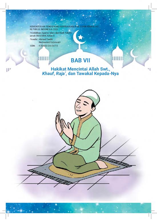 Materi - Kelas X Id 26101 | Bab Vii Hakikat Mencintai Allah Sw Khauf ...