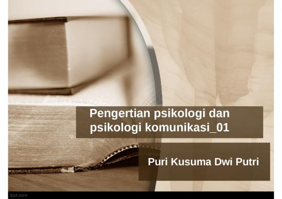 Behavior Ppt 27625 | Pengertian Psikologi Dan Psikologi Komunikasi 01
