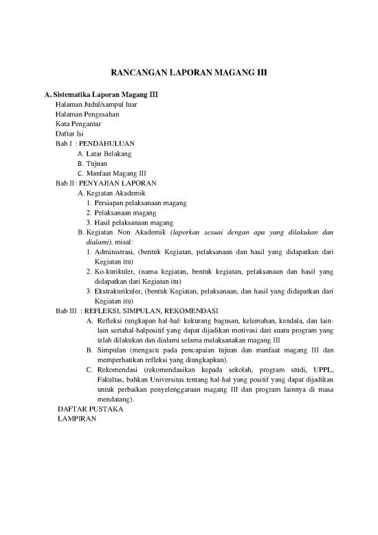 Laporan Magang Id 26918 | Rancangan Laporan Magang Iii