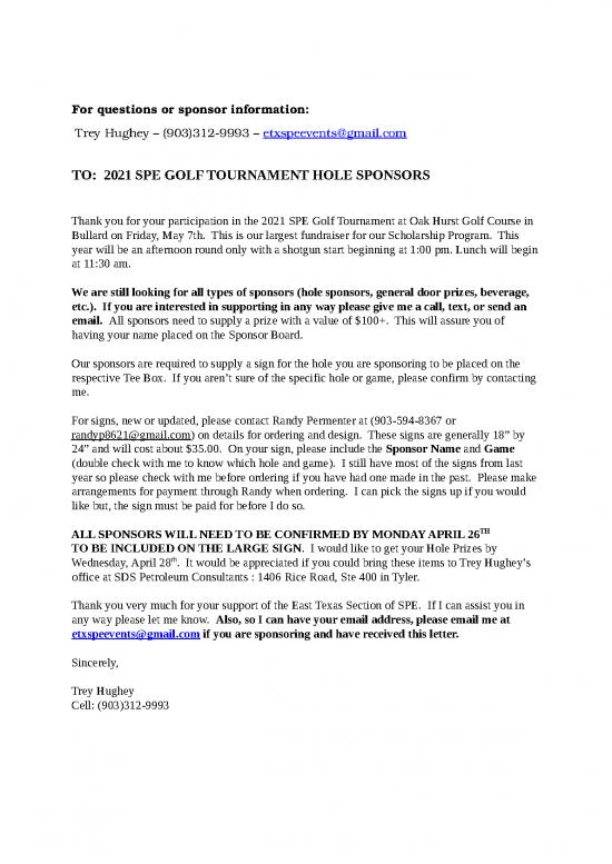 Invoice Template Word 28746 | 2021 Spe Golf Tournament Flyer And ...