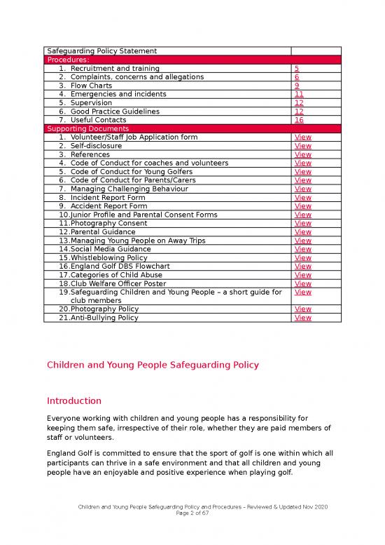 Report Template Doc 28917 | Children Young People Safeguarding Policy Procedures Club 1019