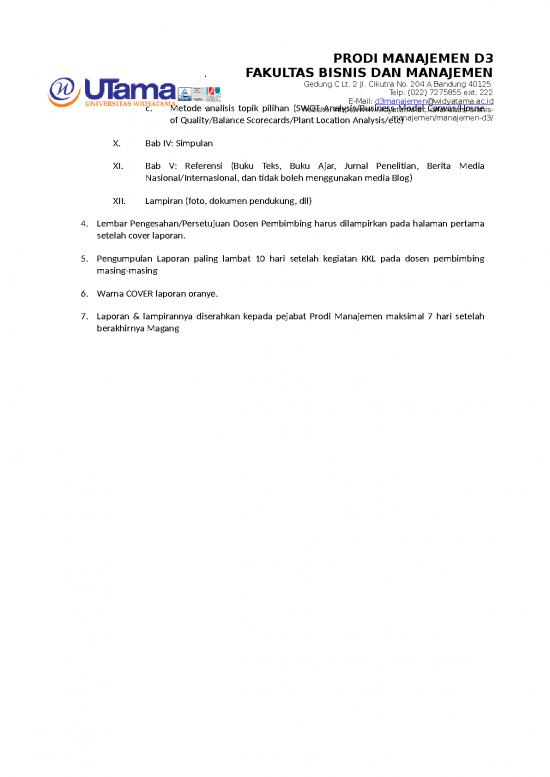 Laporan Magang Id 26968 | Lampiran Panduan Penulisan Laporan Magang