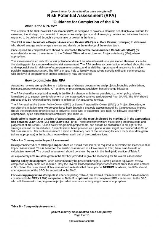 Business Leaflet Template Free 28821 | Risk Potential Assessment Form ...