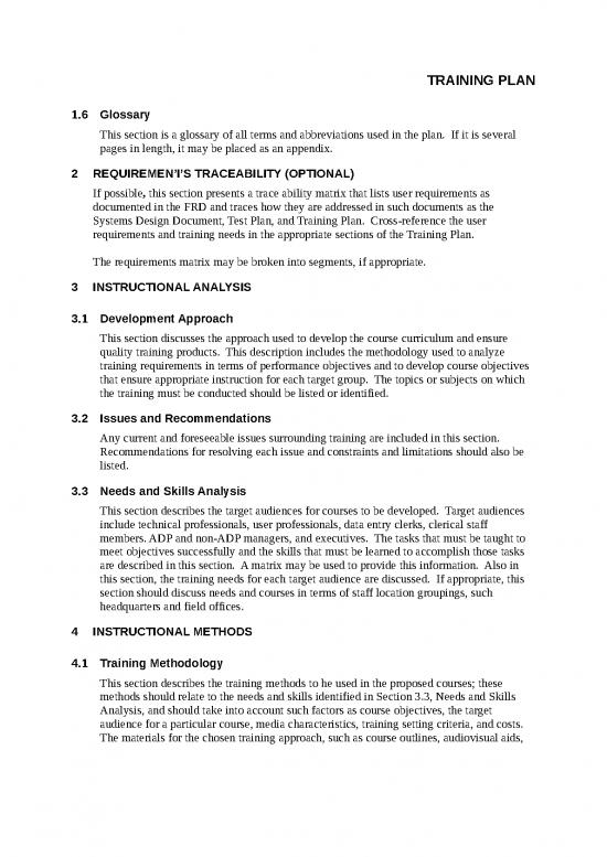 Training Plan Template 28388 | Tng Plan