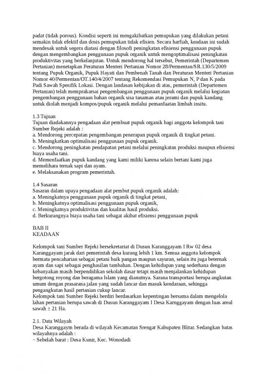 Contoh Rencana Kegiatan Kelompok Tani Atau Gapoktan