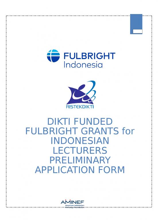 Fulbright Student Dikti Application Form