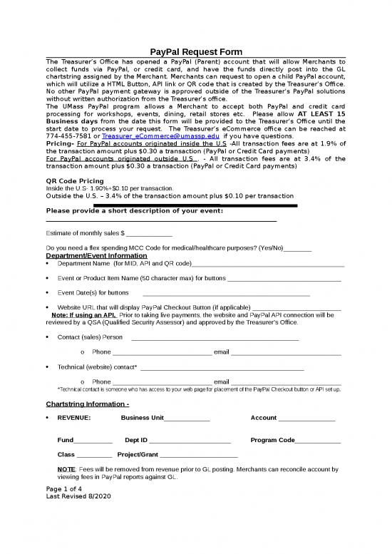 Business Spread Sheet 29997 | Paypal Request Form & Faq