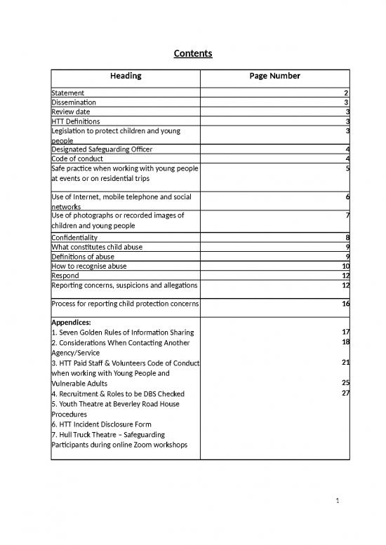 Doc 9a Htt Safeguarding Policy Updated March 2022 Doc 9a Htt Safeguarding Policy Updated March 2022