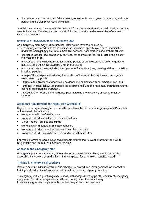 Business Spread Sheet 29867 | Emergency Plans Fact Sheet Business Spread Sheet 29867 | Emergency Plans Fact Sheet
