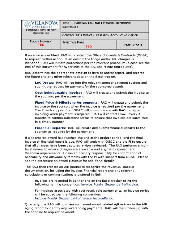 Ms Word Award Template 30728 | Rao Invoicing Loc And Reports Procedure