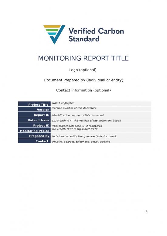 Ms Word Report Templates Free Download 29225 Vcs Monitoring Report