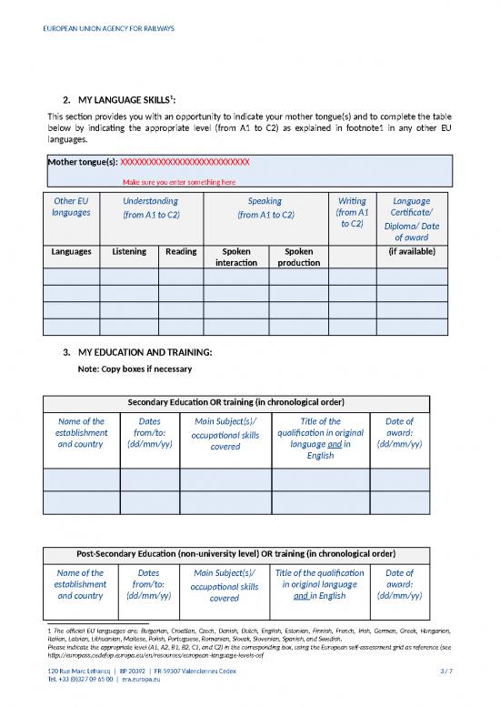 Work Out Spread Sheet 29462 | Era Application Form 0
