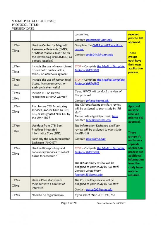 Hrp 580 Social Template Protocol With Instructions