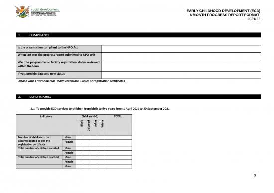 Report Template Doc 29429 | Progress Report Ecd 14102021