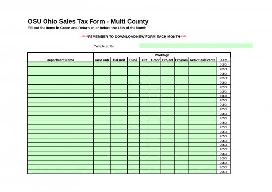 Excel Sheet Download 31455 | Sales Tax Reporting Form Updated Tax Rates ...
