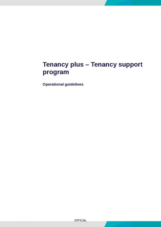 Tenancy Plus Tenancy Support Program Operational Guidelines Updated Nov ...