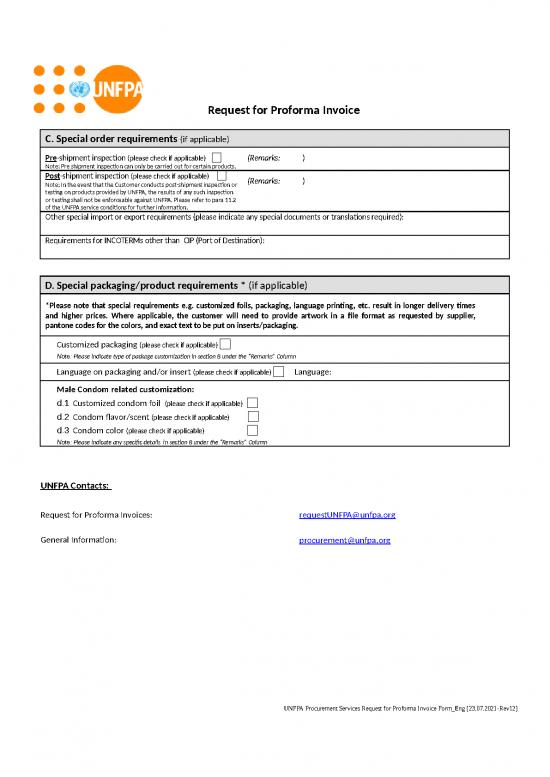 Proforma Format In Word 30699 | Unfpa Request For Proforma Invoice Form ...