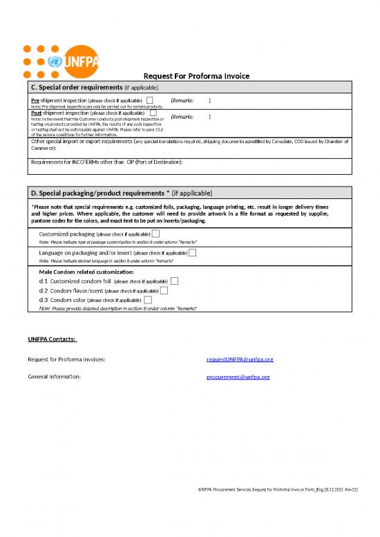Proforma Format In Word 30698 | Unfpa Request For Proforma Invoice Form ...