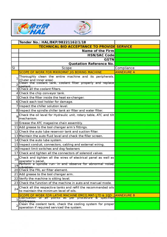 Excel Sheet Work 33276 | 18922 Tenderpdf3 Technicalbid
