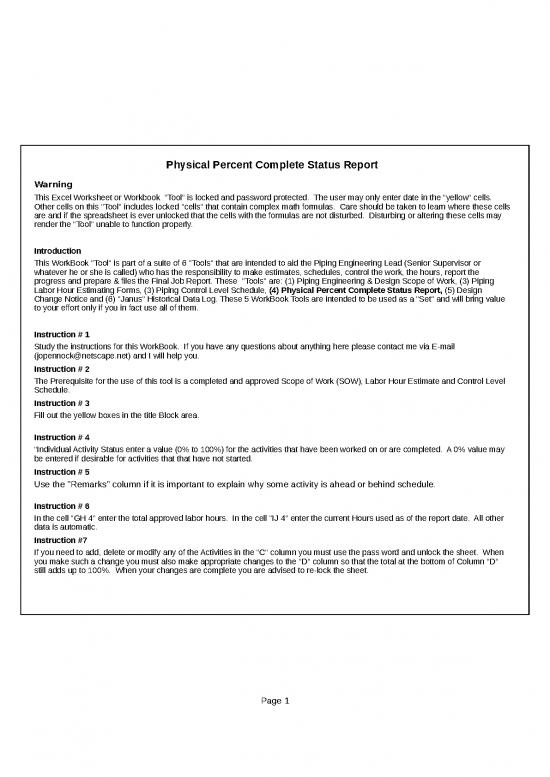 Excel Sample Sheet 32564 | 4 Progress Report Form
