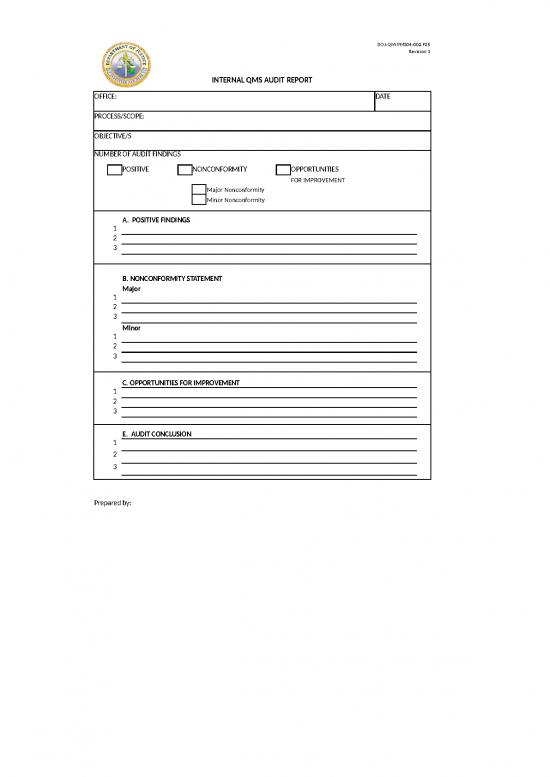 Excel Sample Sheet 32774 | Iqa Forms Report And Ncar Rev1
