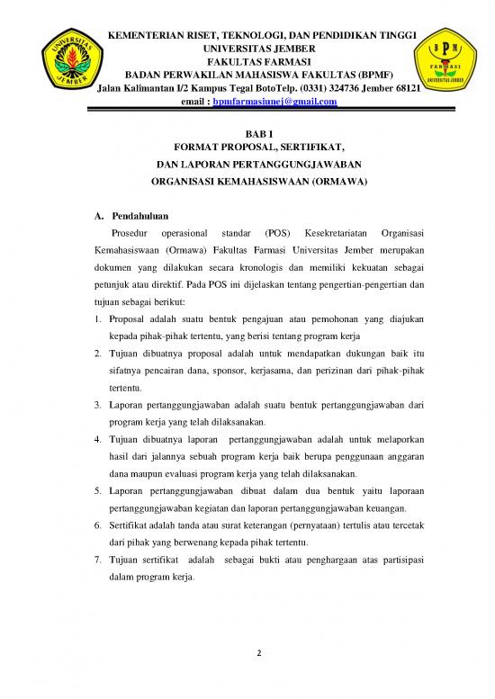 Format Sertifikat Id 33790 | Prosedur Operasional Standar Ormawa Farmasi