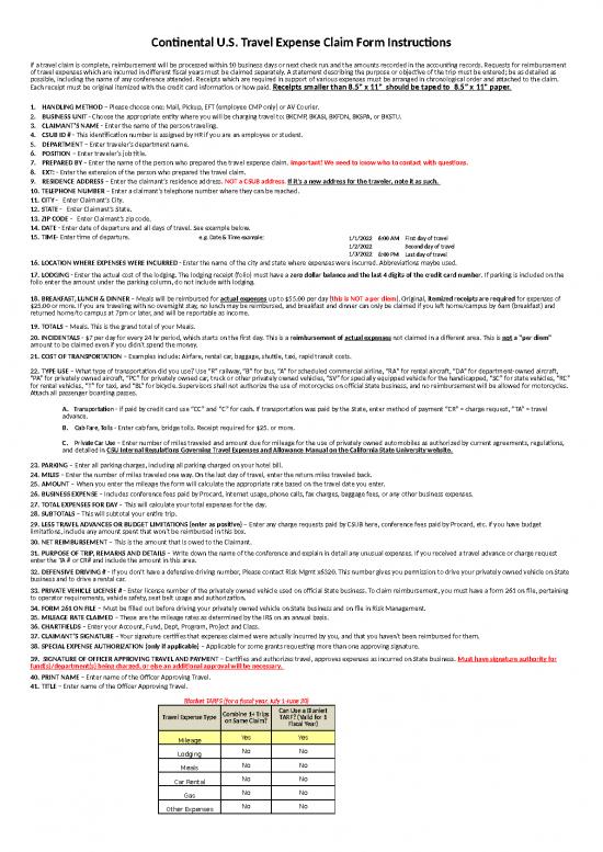 Expense Claim Format In Excel 32750 | Travel Exp Claim Us Continental