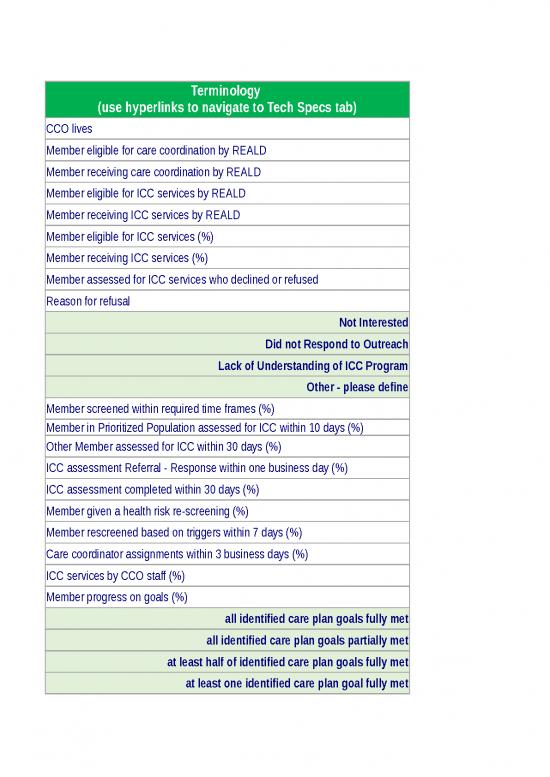 Excel Sample Sheet 33672 | Care Coordination Report Template