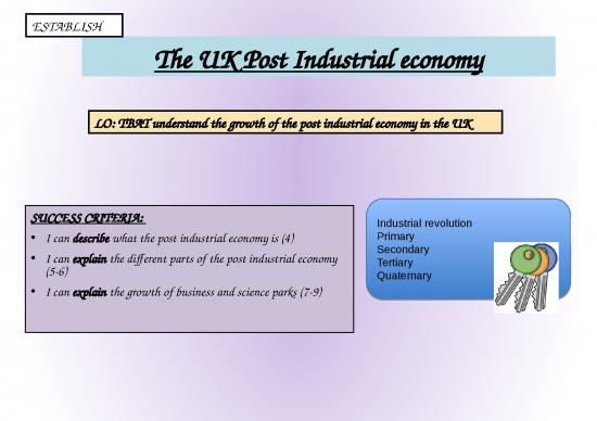 Presentation On Environment Pdf 32042 | L13 Post Industrial Economy