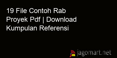 19 File Contoh Rab Proyek Pdf | Download Kumpulan Referensi