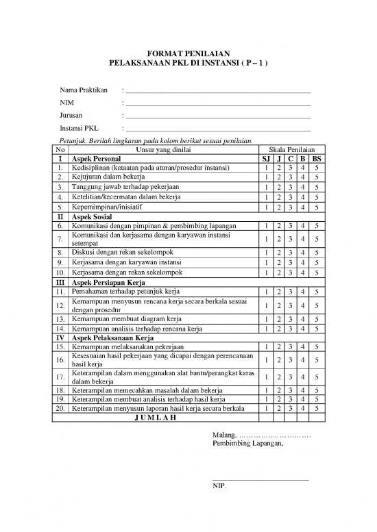 Komunikasi Pdf 34678 | Format Penilaian Pkl