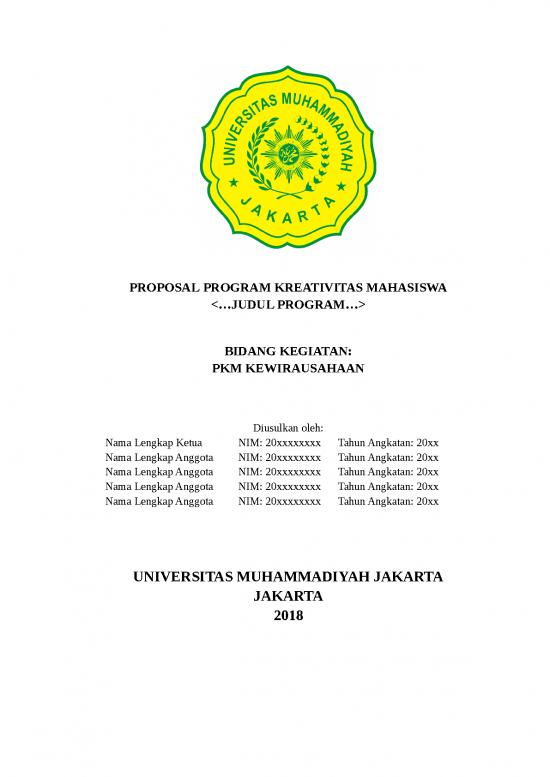 Thesis Proposal Sample Pdf 35399 | Kerangka Proposal Pkm K 2018
