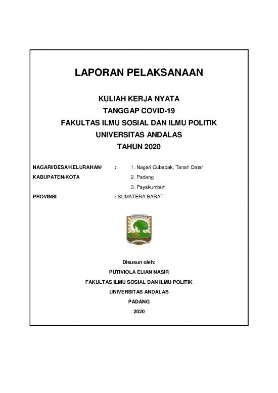 Laporan Kkn Pdf 35599 | Laporan Pelaksanaan Kkn 2020